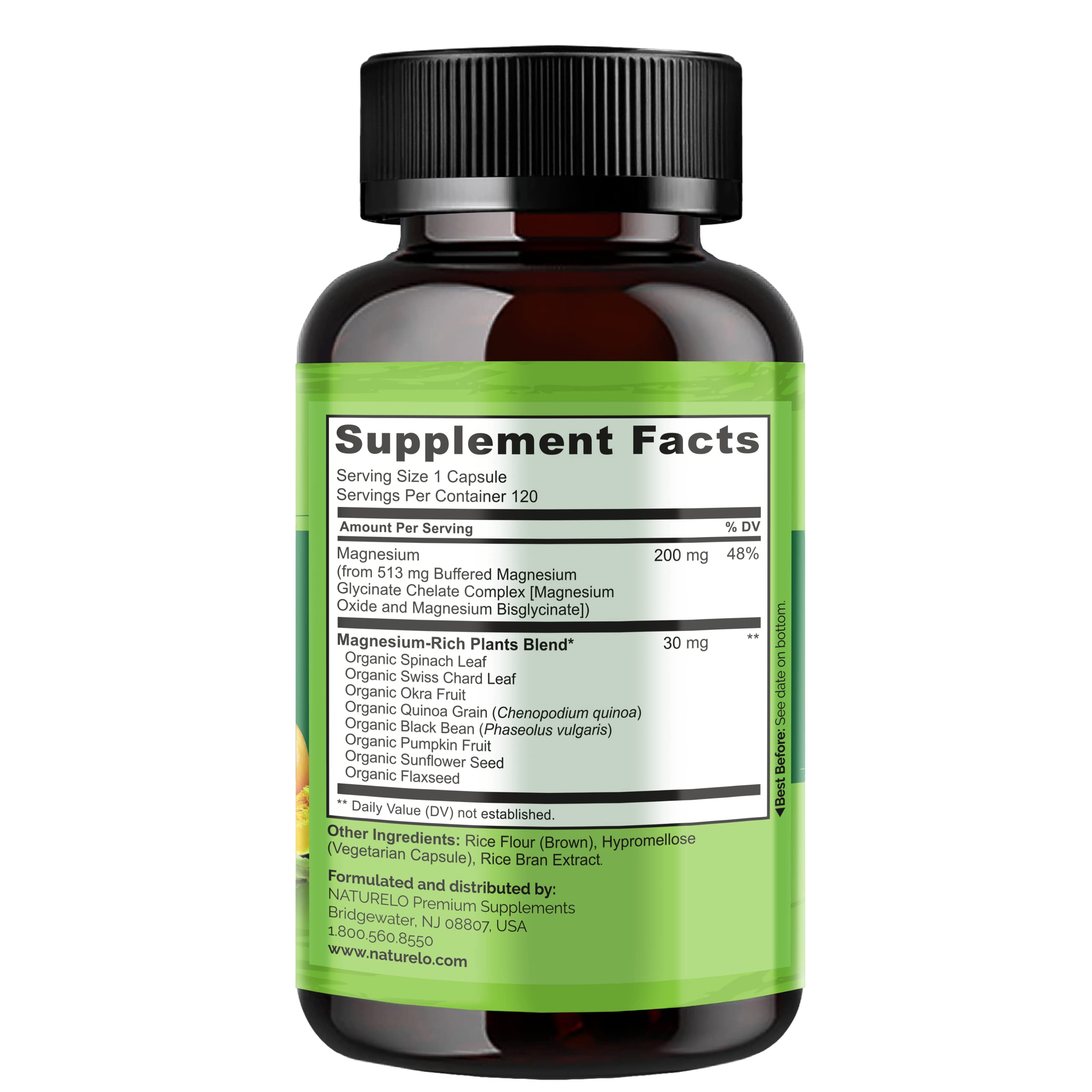 Snapklik.com : NATURELO Magnesium Glycinate Chelate Complex - 200 Mg ...