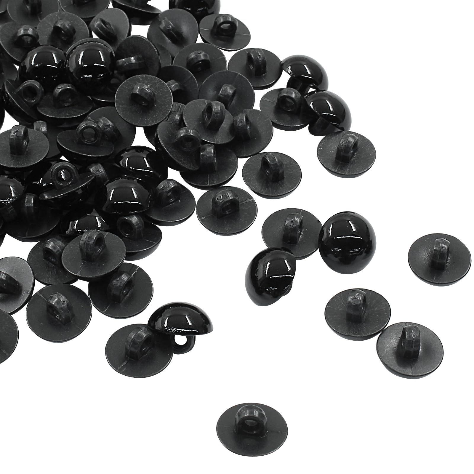 Snapklik.com : Moicstiy 12.5 Mm Black Safety Eyes Buttons Plastic ...