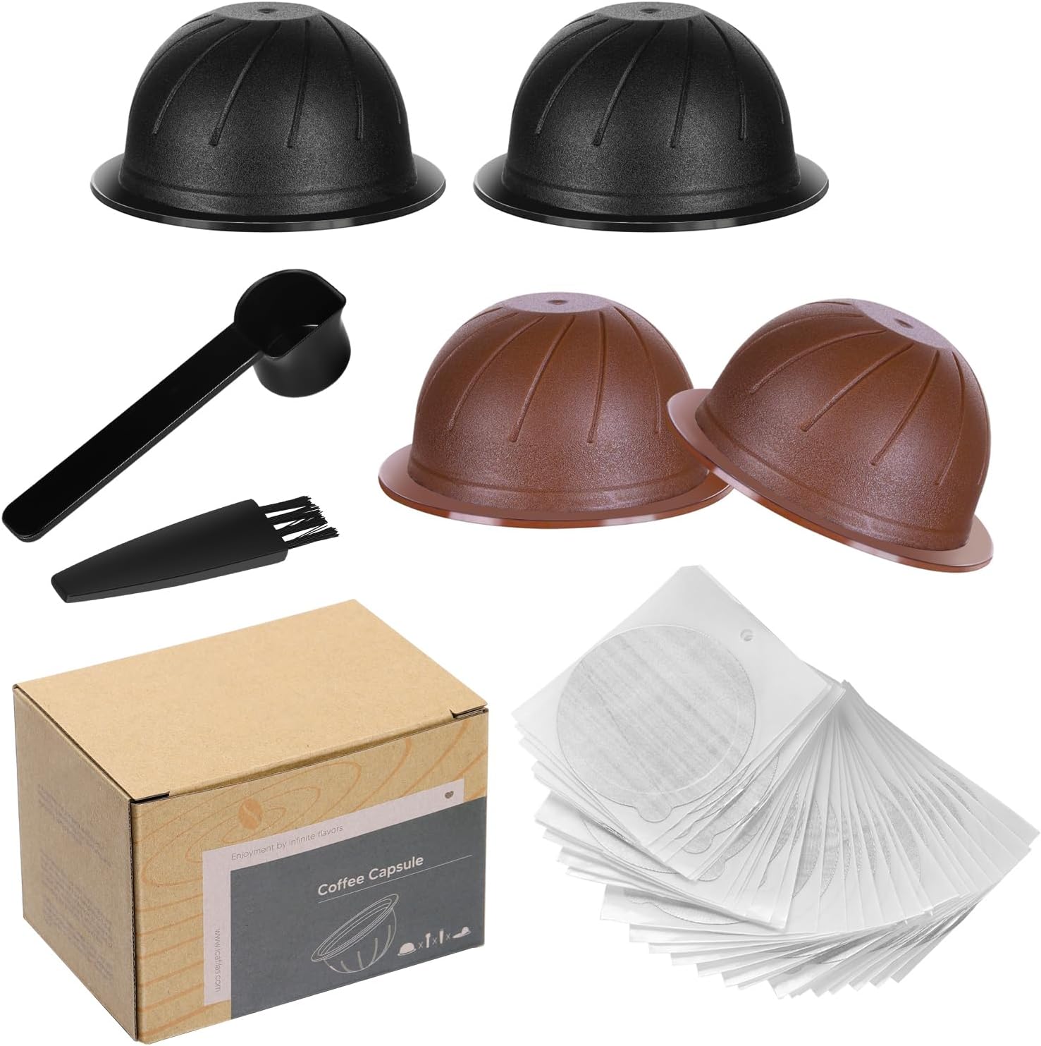 Amazon.com: 5PCS Reusable Coffee Vertuo Pods, Refillable Coffee Capsule ...