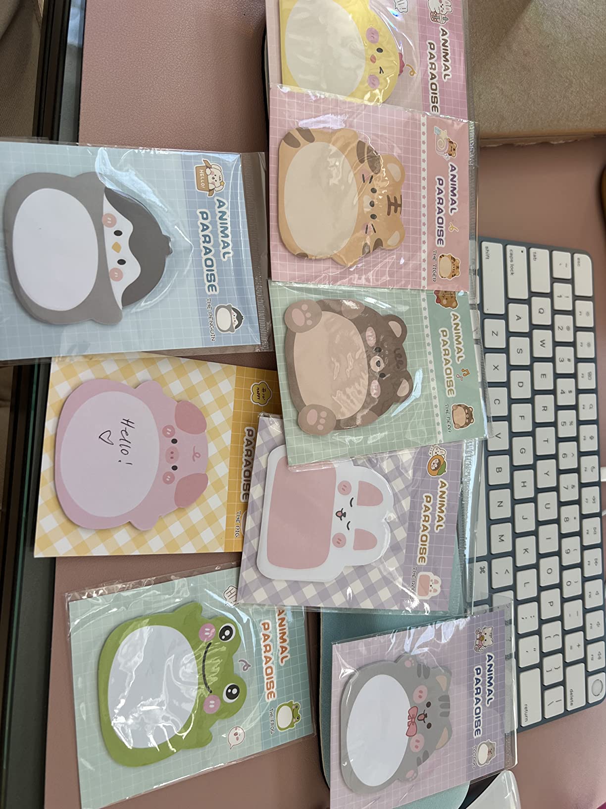 Amazon.com : cobee Cute Animal Sticky Notes, 8 Pack Kawaii Animal Self ...