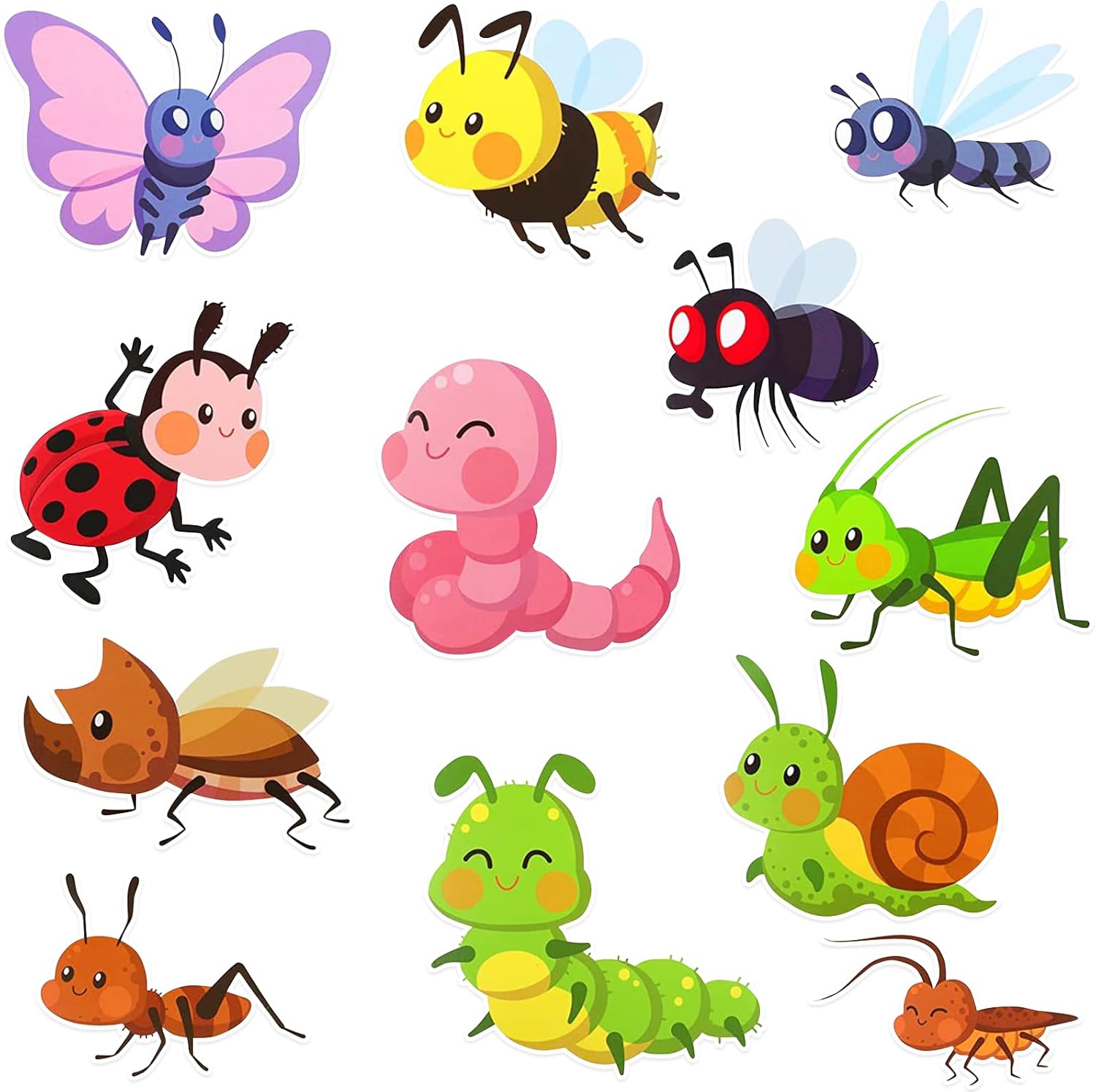 Amazon.com: 84 Pcs Insect Bulletin Board, Cute Animal Cutouts for ...