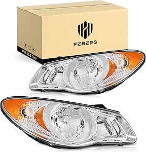 Amazon.com: FEBERG [OE Style Anti-Yellowing Headlights Compatible with ...