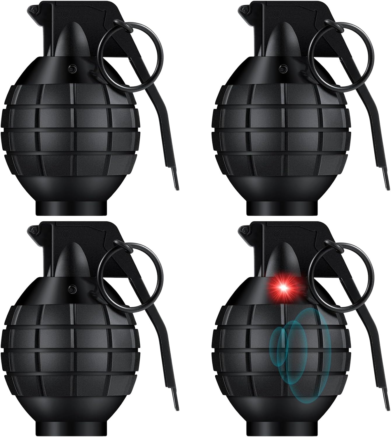 Amazon.com: Sratte 4 Pcs Plastic Hand Grenades with Realistic Sound ...