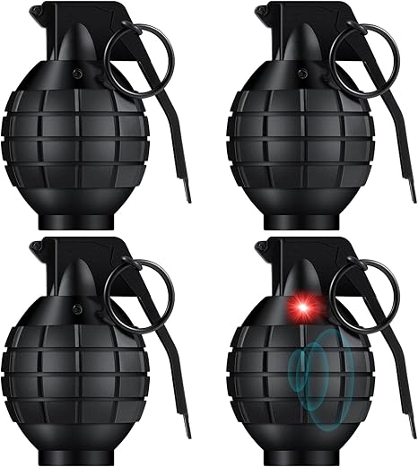 Amazon.com: Sratte 4 Pcs Plastic Hand Grenades with Realistic Sound ...