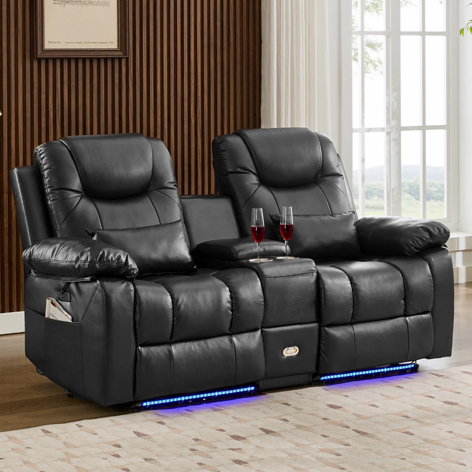 Amazon.com: TPHORK Powered Reclining Loveseat, Double Recliner Couch ...