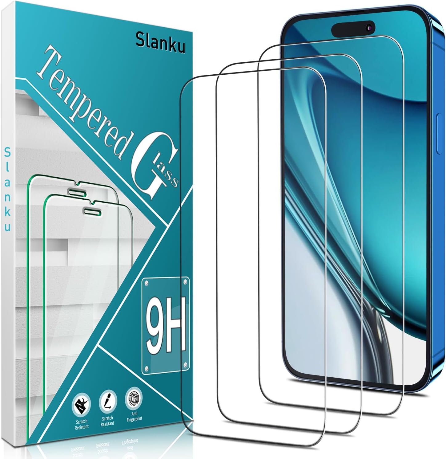 TAURI 3 Pack for iPhone 16 Pro Screen Protector 6.3" with Auto ...