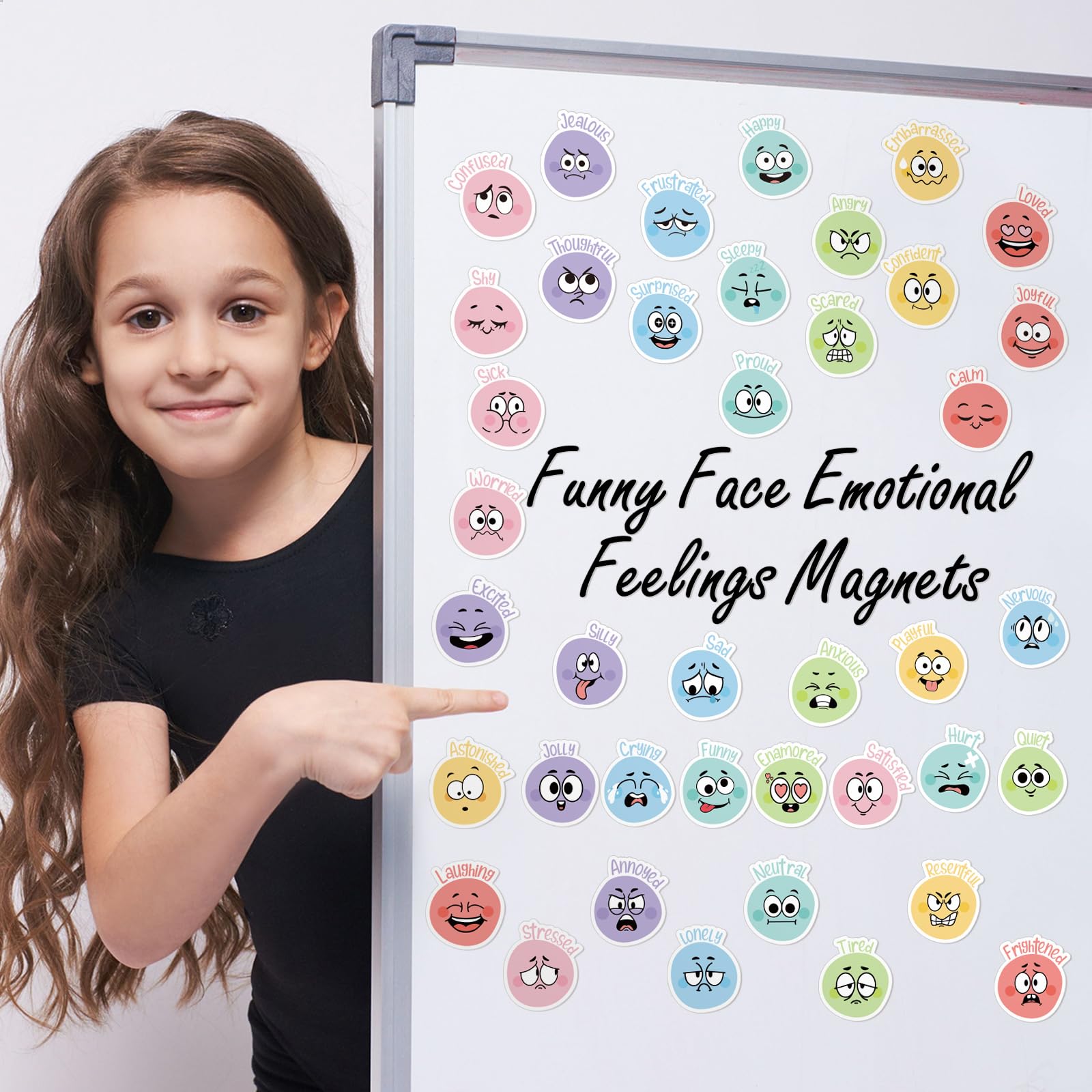 Snapklik.com : Saysurey 40 Pcs Feelings Refrigerator Magnets Funny Face ...