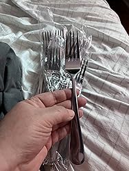 Amazon.com: Amazon Basics Stainless Steel Dinner Forks with Round Edge ...