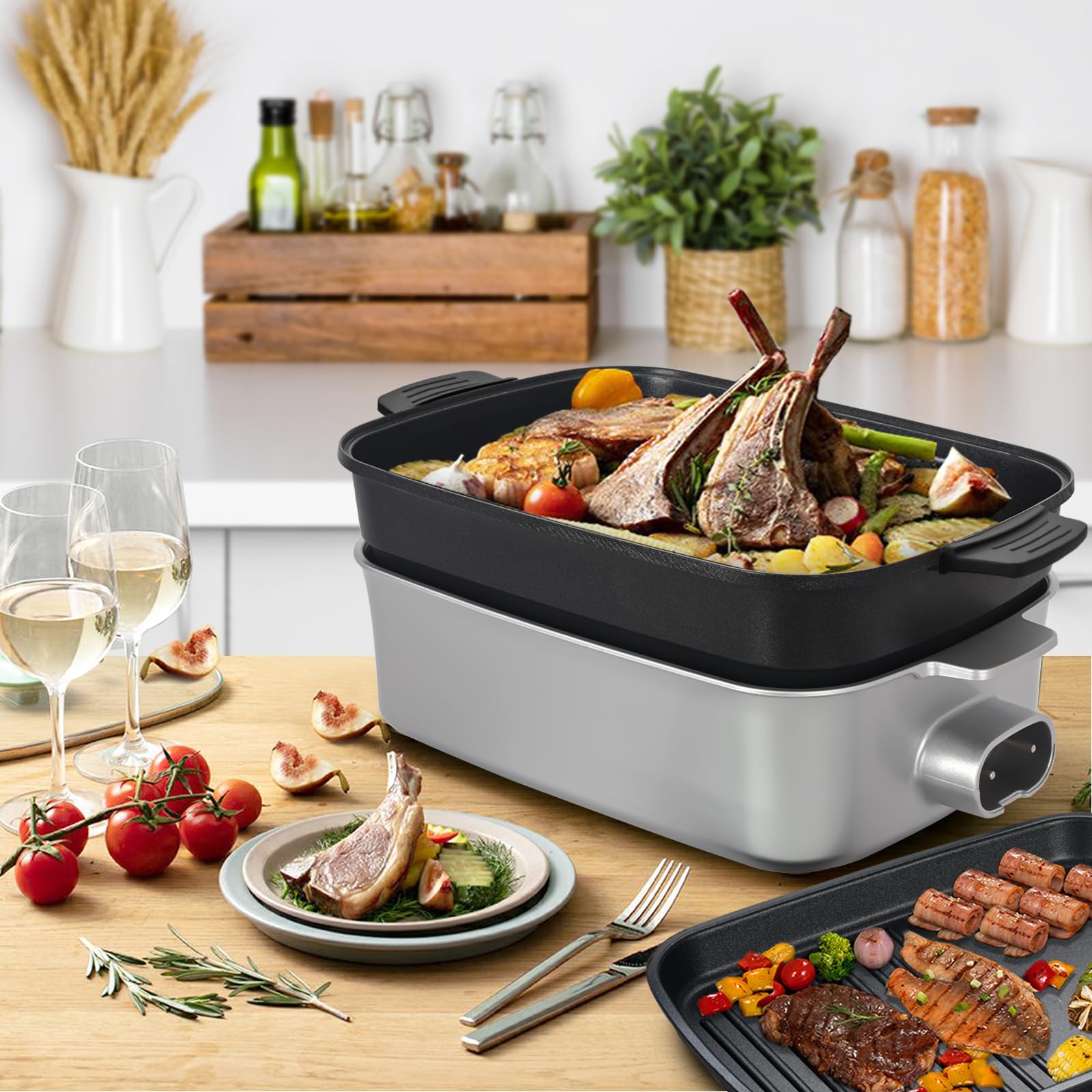 Electric Griddle Bbq Presto Countertop Indoor Smokeless