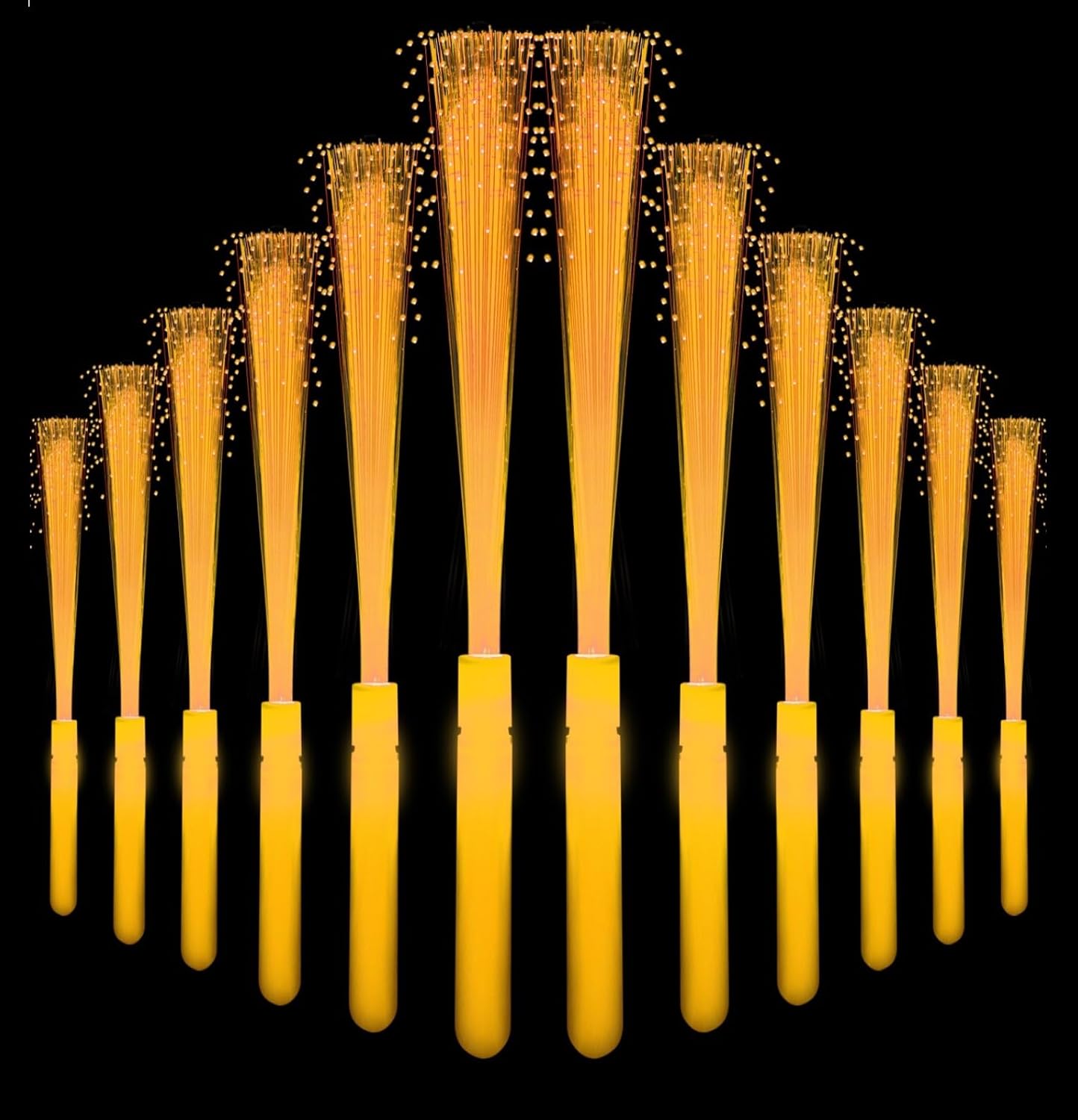 Amazon.com: NUDALA 12Pack Orange Glow Sticks Light Up Fiber Optic Stick ...
