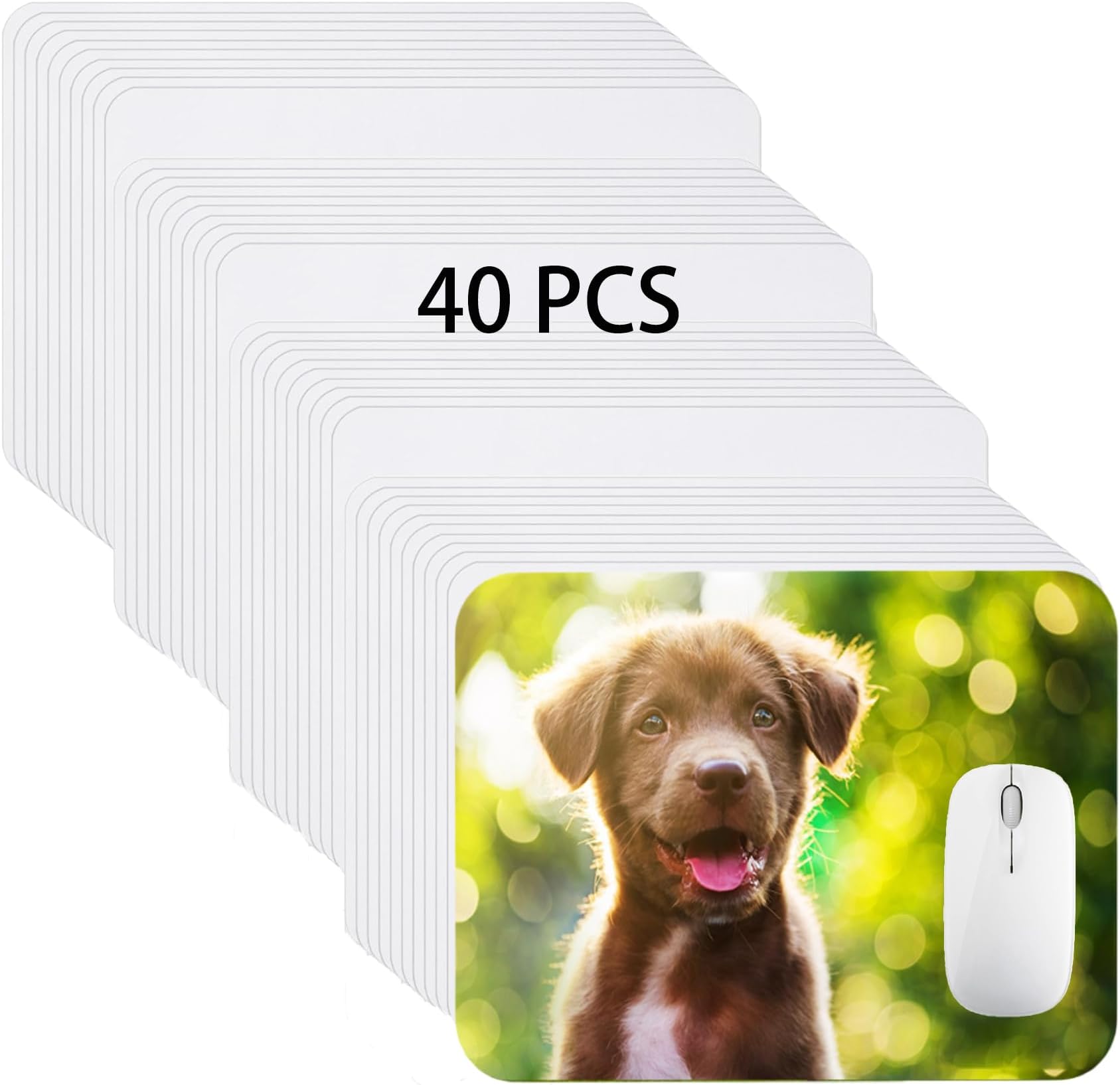 Amazon.com: Nicunom 40 Pcs Sublimation Mouse Pad Blanks, Heat Press ...