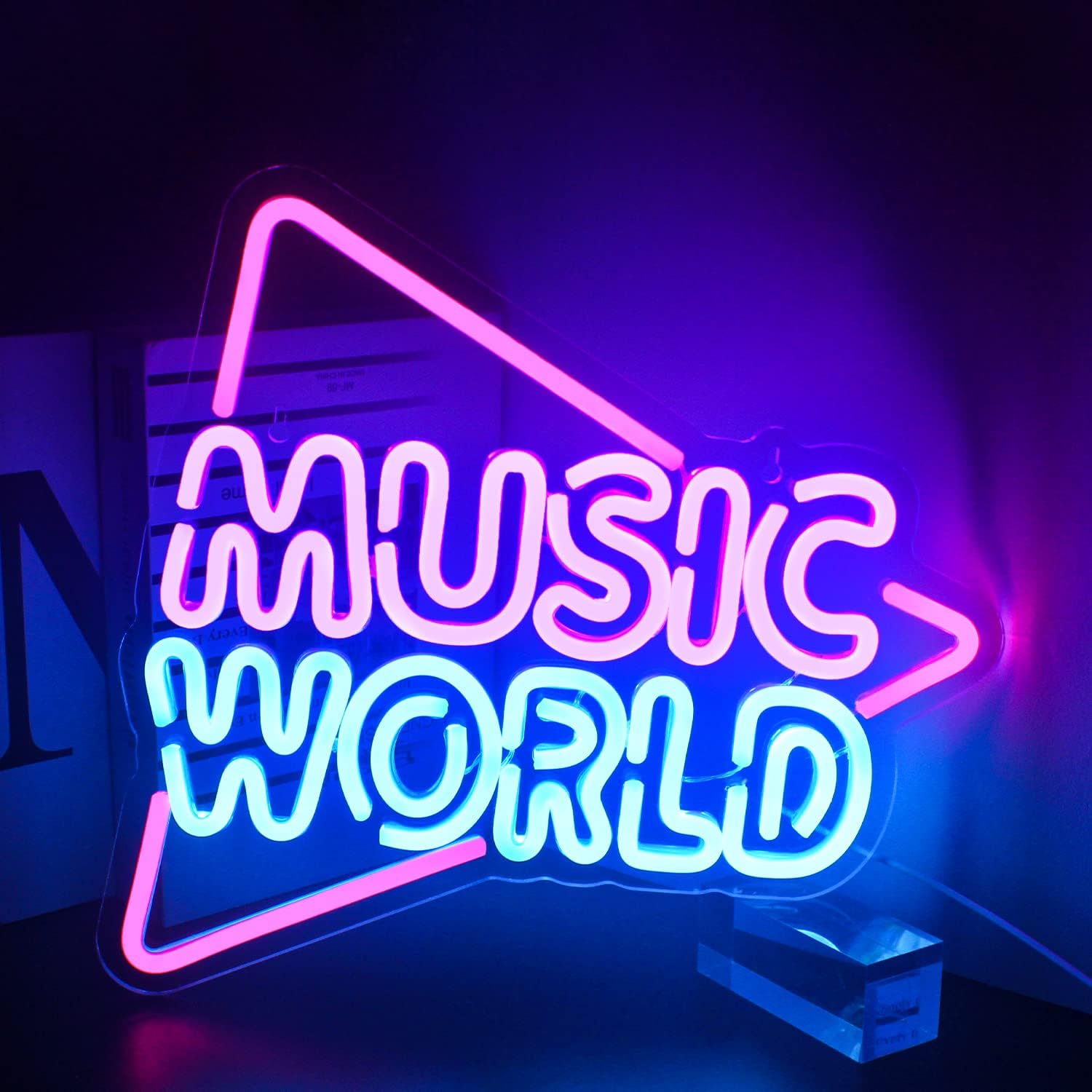 Amazon.com : Music World Neon Signs, LooKLight Led Neon Light for Wall ...
