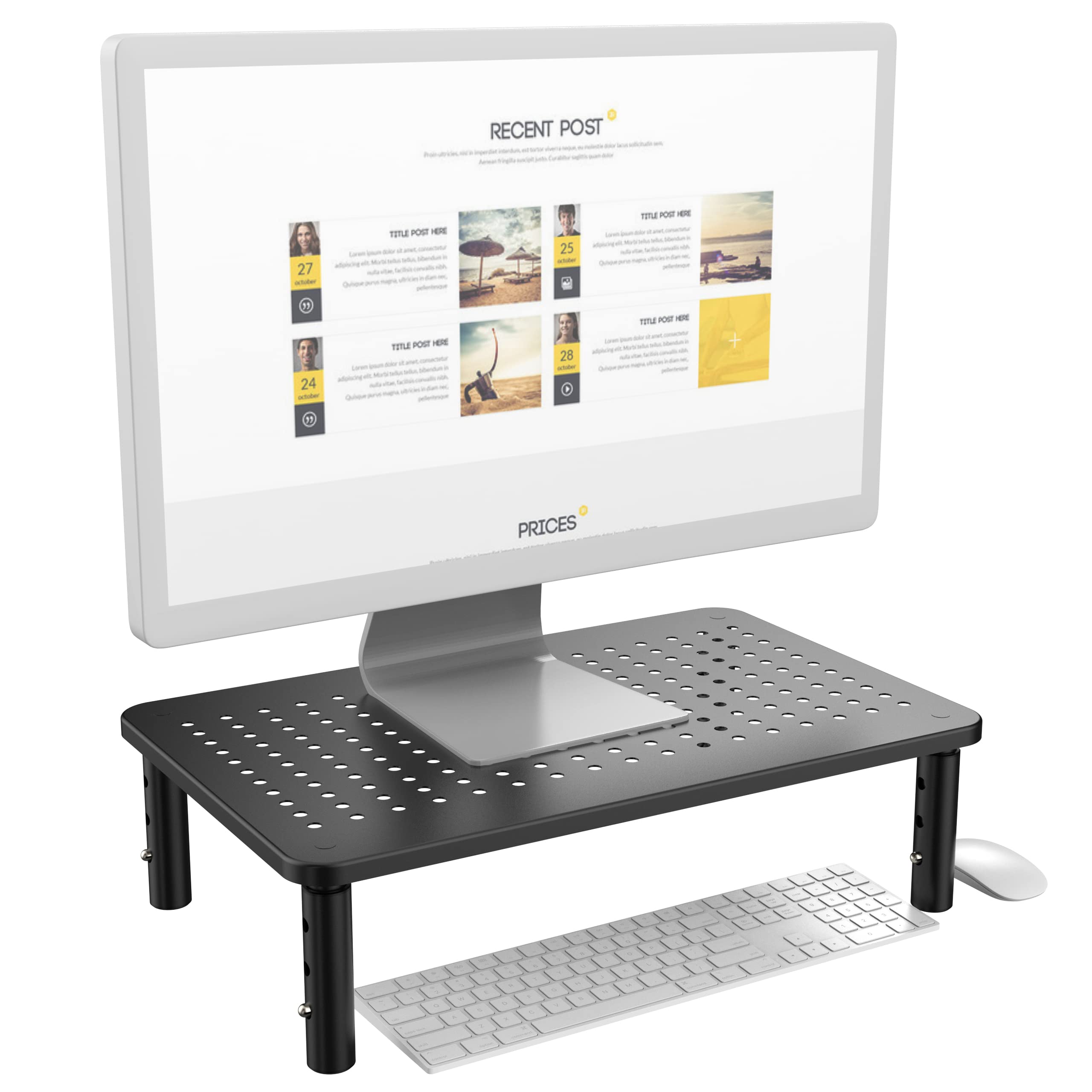 Buy WORLDLIFT Monitor Stand Riser with Vented Metal 3 Height Adjustable ...