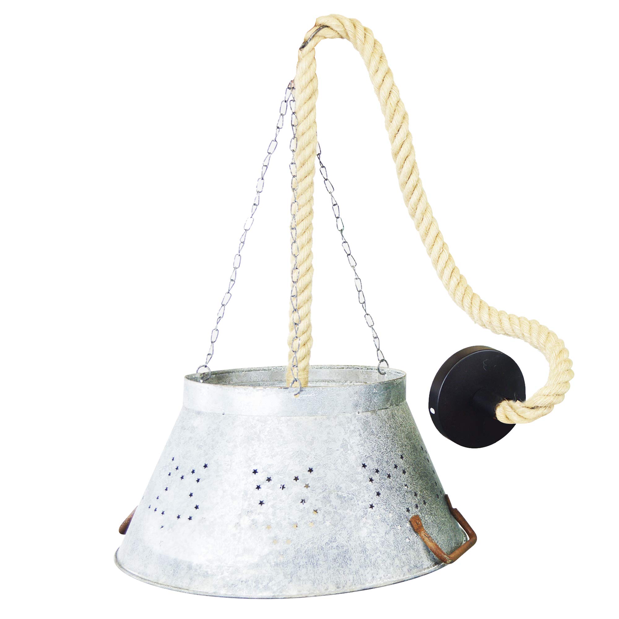 Buy GRILA Farmhouse Kitchen Pendant Light Set- Rustic Star Colander ...