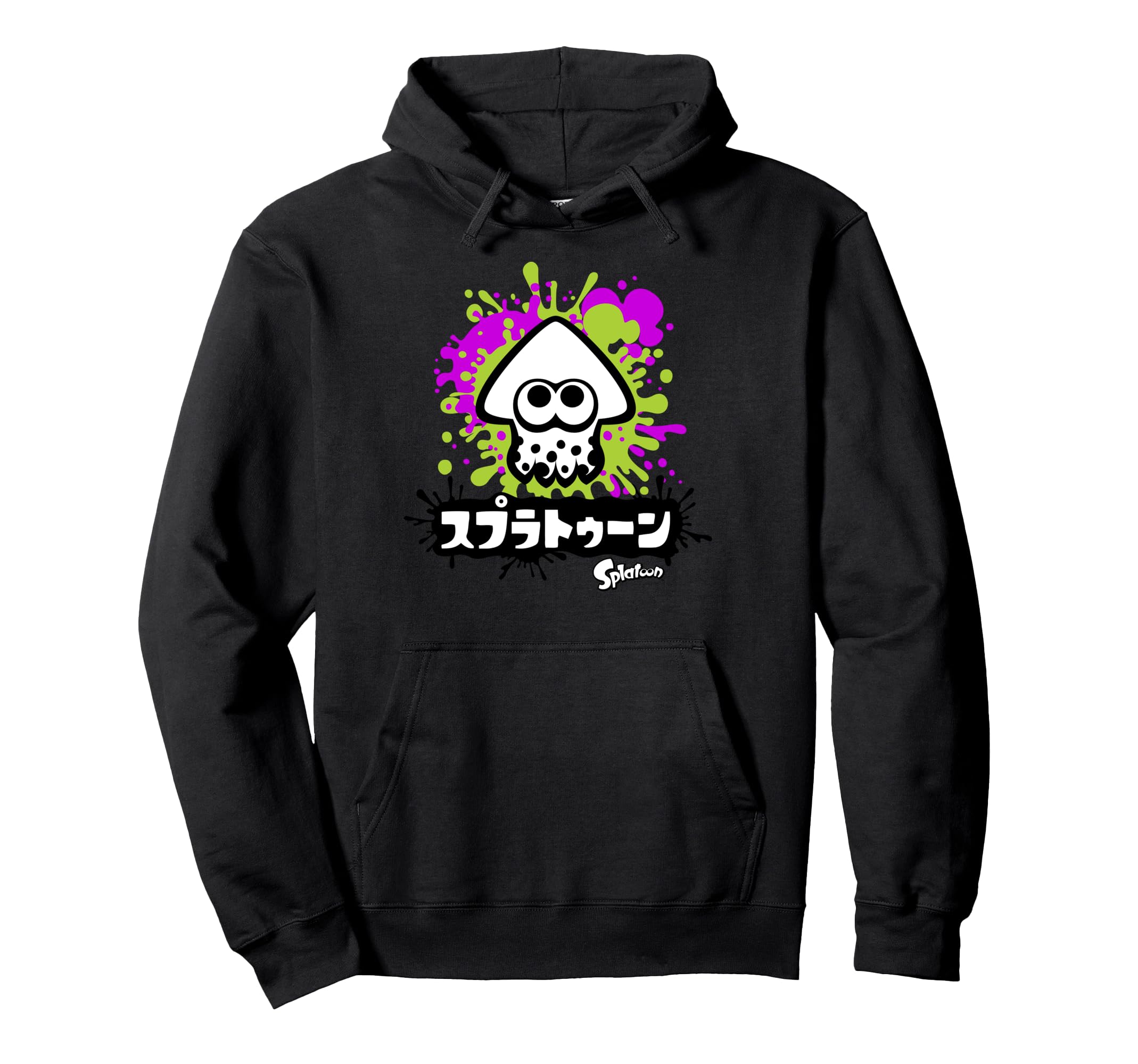 Amazon.com: Nintendo Splatoon Inkling Text Splatter Graphic Pullover ...