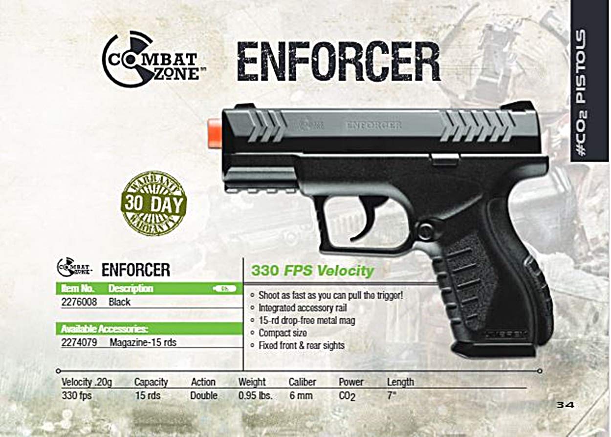 Snapklik.com : Elite Force Umarex Combat Zone Enforcer 6mm BB Pistol ...
