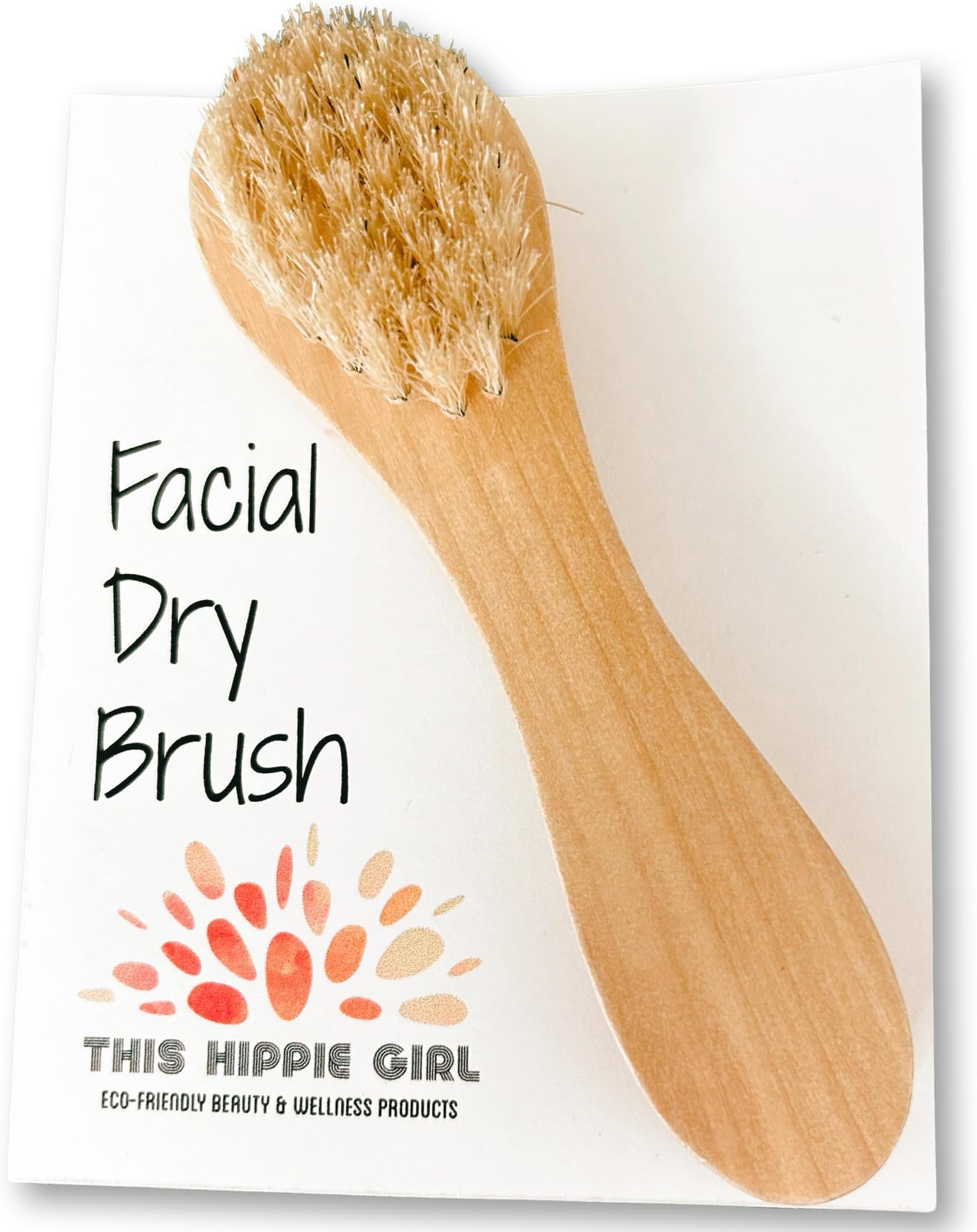 Amazon.com: This Hippie Girl Facial Dry Brush — Natural Bristle Face ...