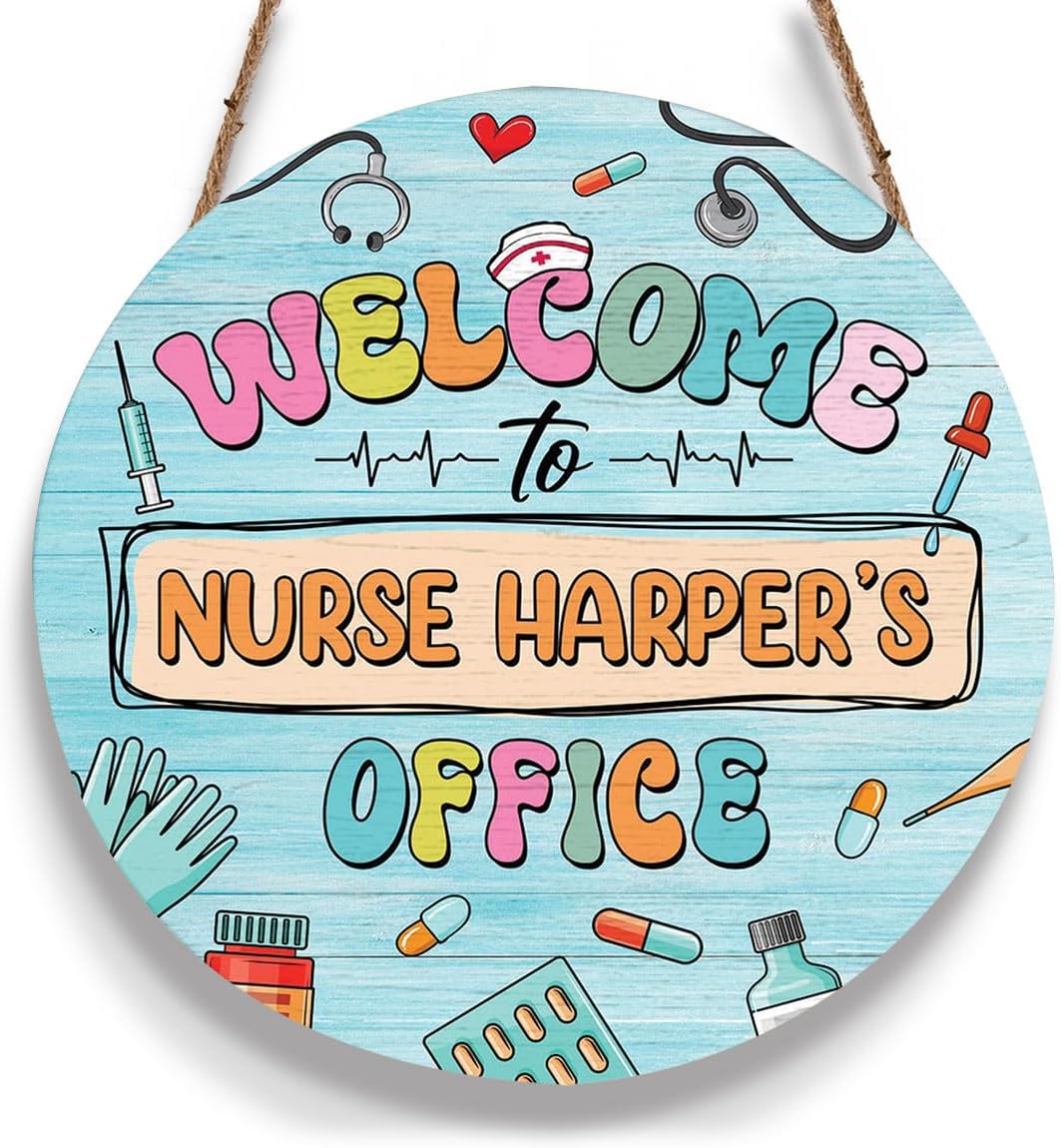Amazon.com: Welcome To School Nurse Office Sign, School Nurse Teacher ...