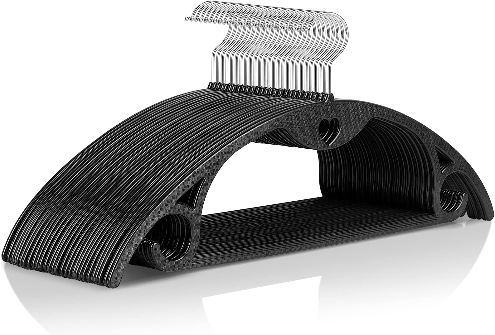 Amazon.co.jp: ハンガー かたくずれ防止 10本組 SEWEI 跡がつかないハンガー ハンガー すべらない 洗濯ハンガー はんがー ...