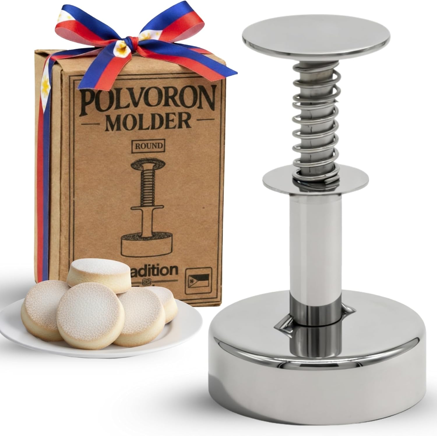 Amazon.com: Polvoron Molder Filipino (2.75" H x 1.75" W) - Round ...