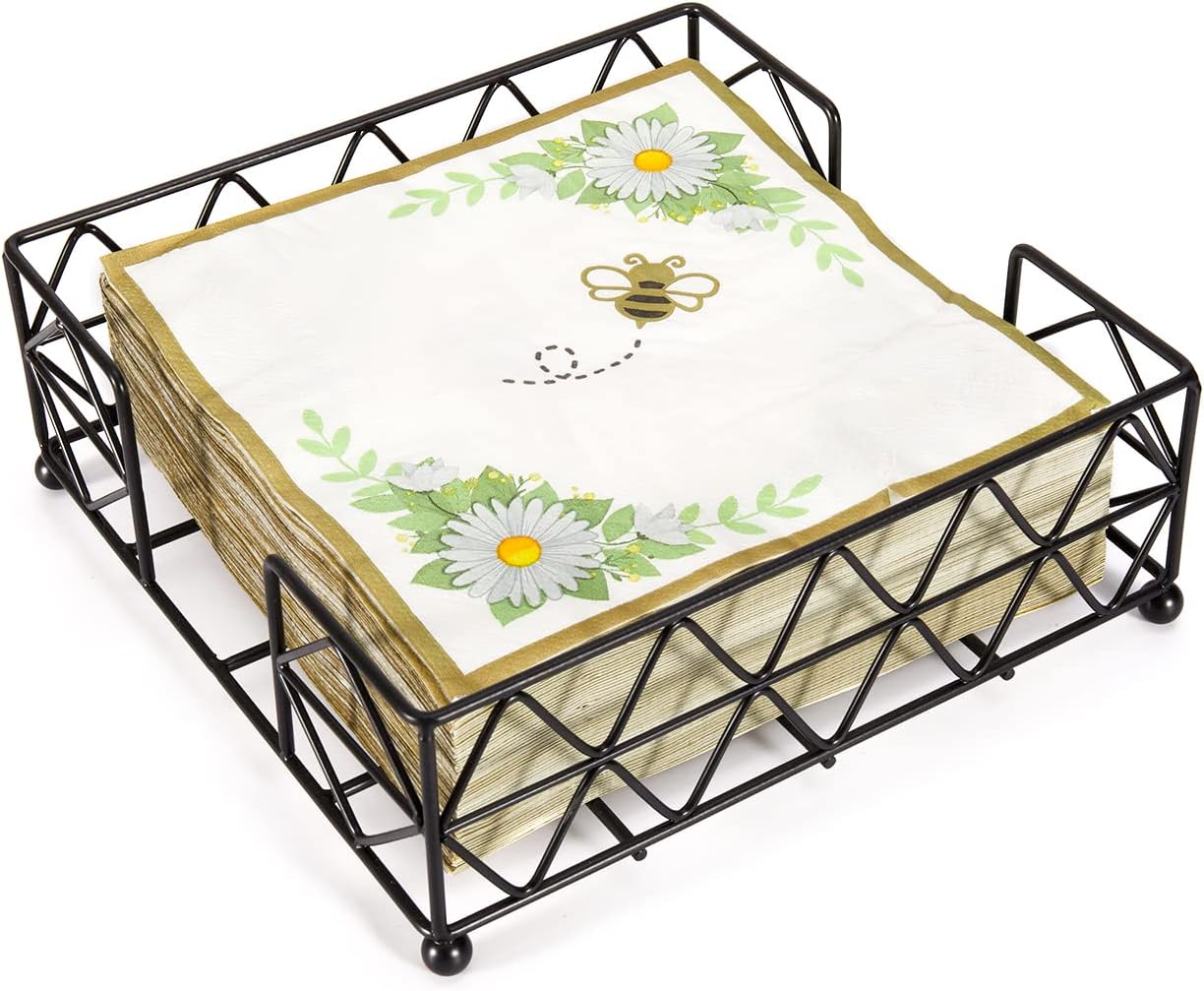 Amazon.com: Ebristar Modern Flat Napkin Holder for Table, Elegant Black ...