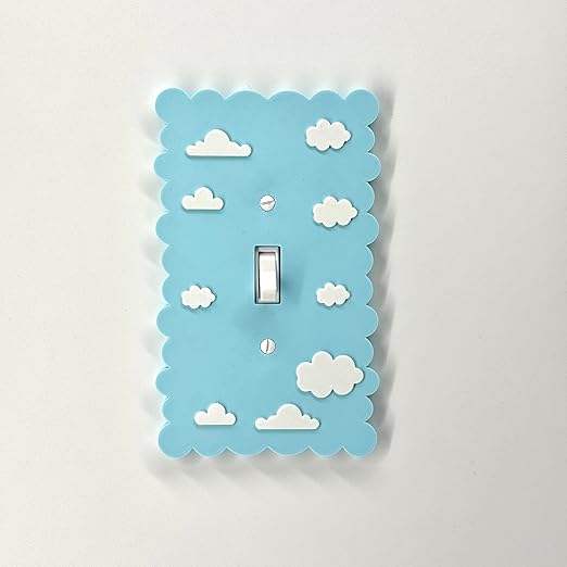 Dreamy Cloud Light Switch Cover - Soft Pastel Wall Plate for Kids’ Room ...