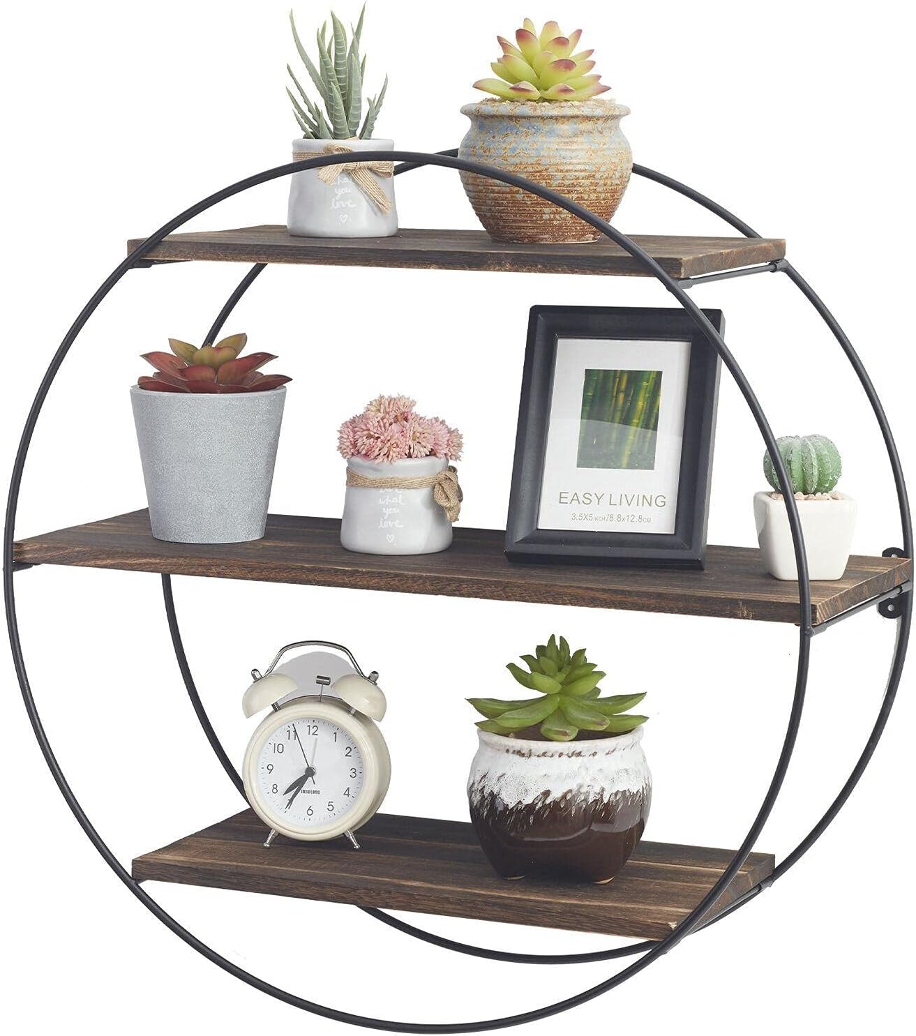 Amazon.com: SverdloFG Large Round Shelving Unit Wood Wall Mounted ...