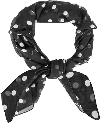 NociHah 20s 50s Women's Polka Dot Scarf - 25" x 25" Retro Hair Tie ...
