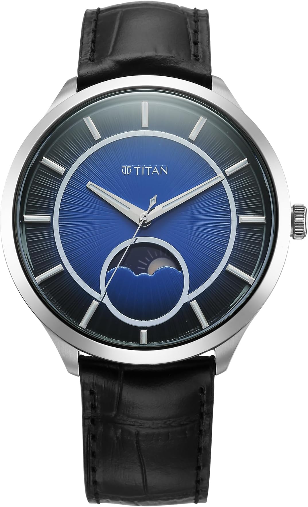 Buy Titan analouge Luna Sun Moon Sub-Dial in Cobalt Blue - Stellar ...