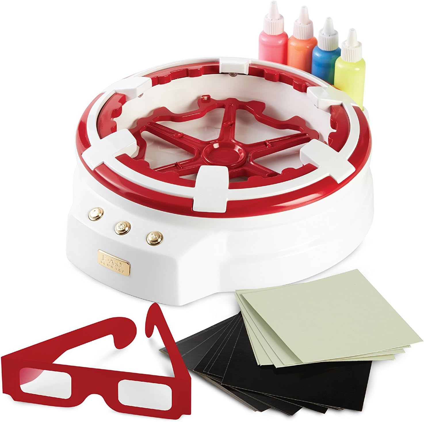 FAO Schwarz Amazing 3D Spin Art Toy Set For Children 7-Piece Spinning ...