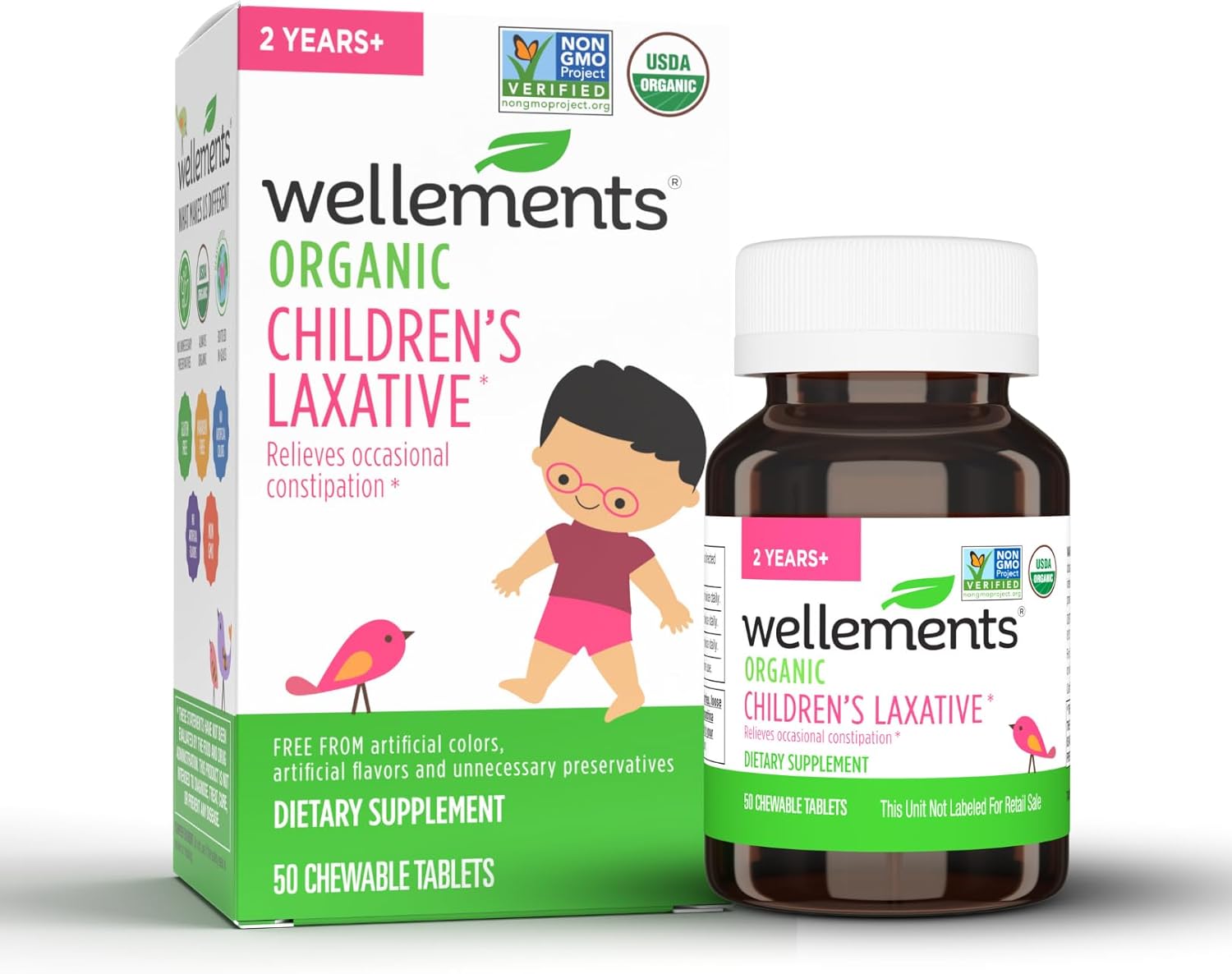 Amazon.com: Wellements Organic Children's Laxative, Gentle Constipation ...