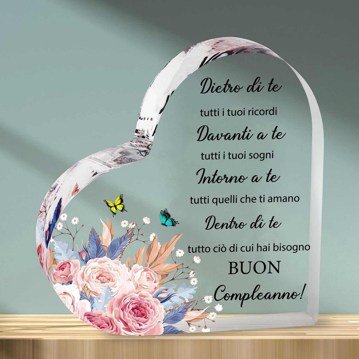 PulangRen Placca Acrilica-BUON Compleanno - Regalo per Donna, Mamma ...