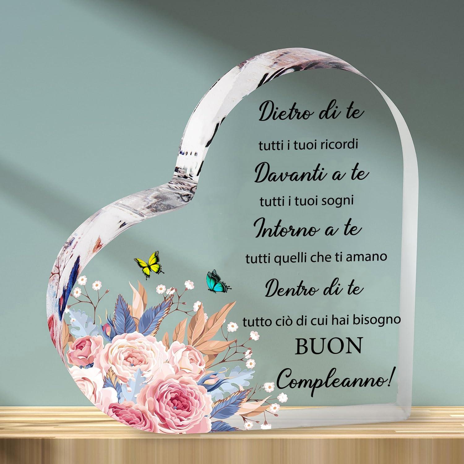 PulangRen Regalo Donna Compleanno, Placca Acrilica-BUON Compleanno ...