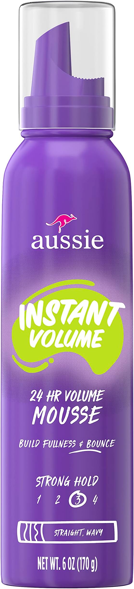Amazon.com: Aussie Instant Volume Mousse 24 Hour Strong Hold 6 Ounce ...