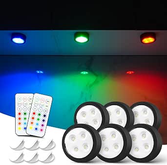 swesara Puck Lights Led Push Light for Bedroom with Remote Battery ...