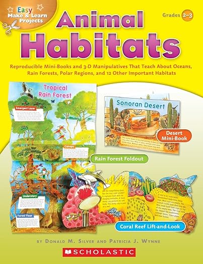 Amazon.com: Easy Make & Learn Projects: Animal Habitats: Reproducible ...