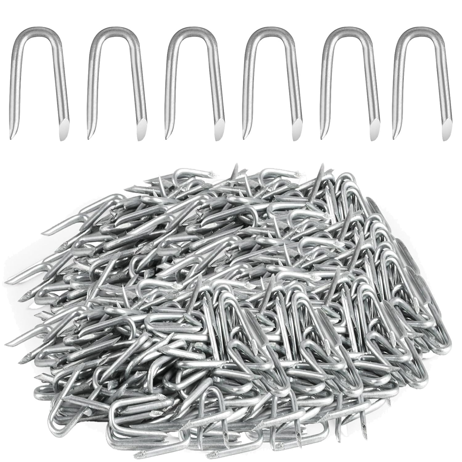 Amazon.com: Wire Staples, Fence Stapless, Steel U Nails for Fencing, U ...