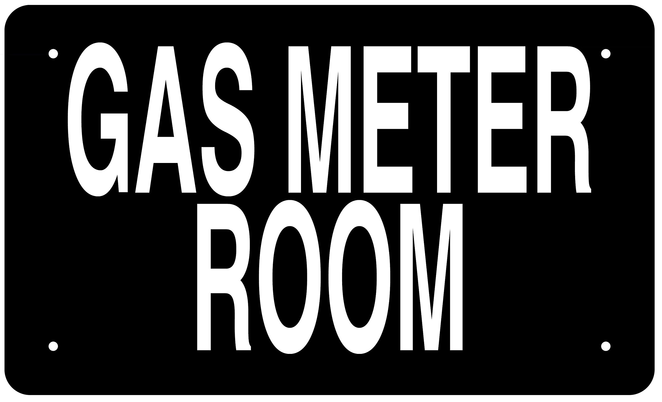 Gas Meter Room Sign (Black, 6x10 Aluminium Rust Free): Amazon.com ...