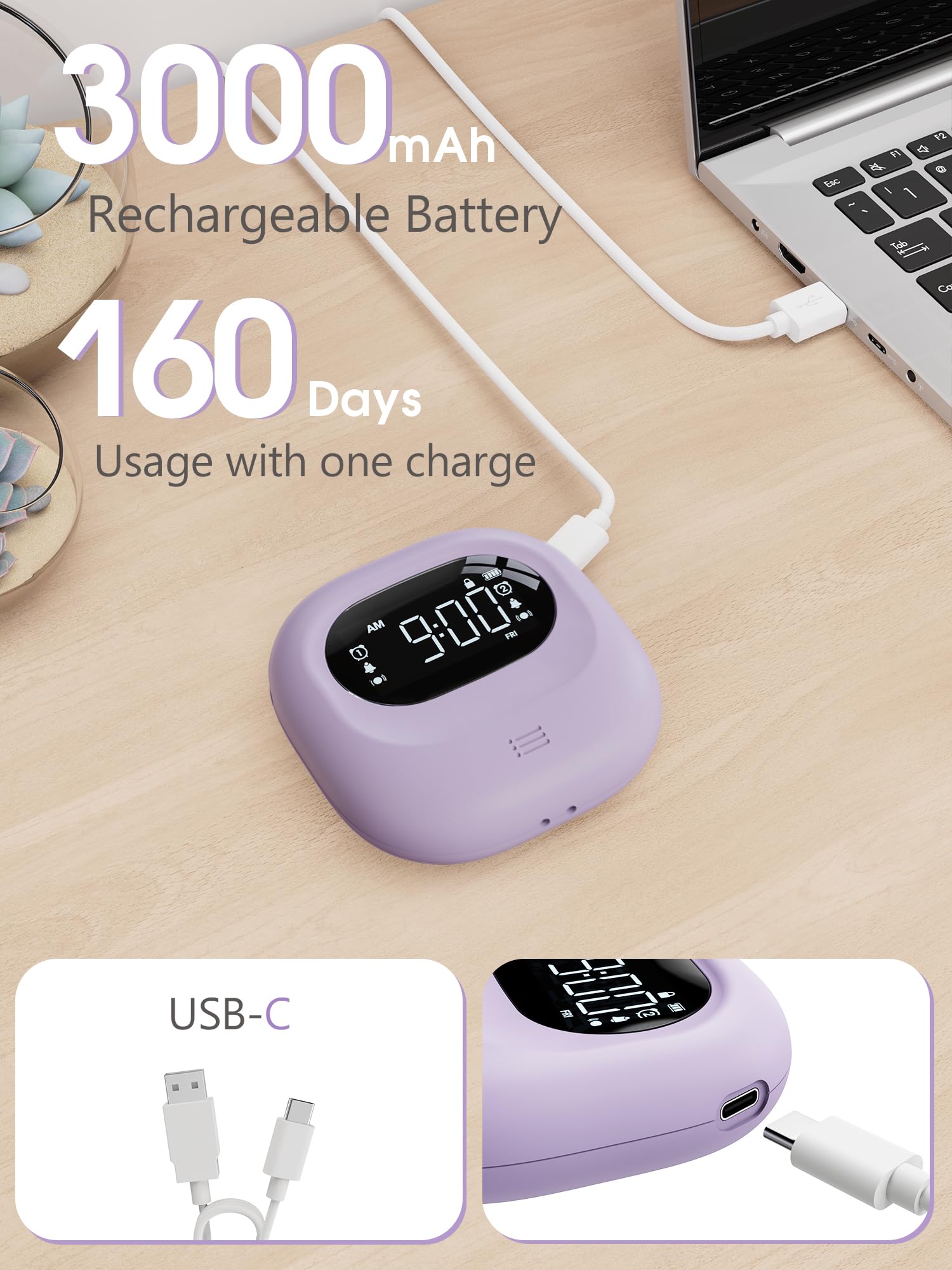 Snapklik.com : Super Strong Vibrating Alarm Clock For Heavy Sleepers ...