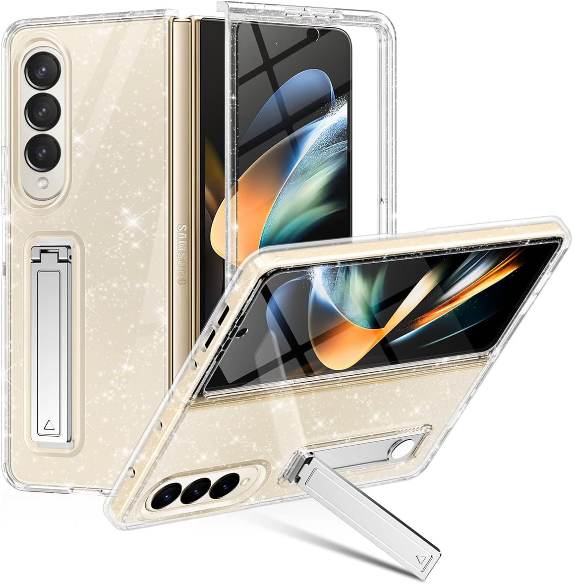 Amazon.com: Btscase for Samsung Galaxy Z Fold 4 Case, Built-in Screen ...