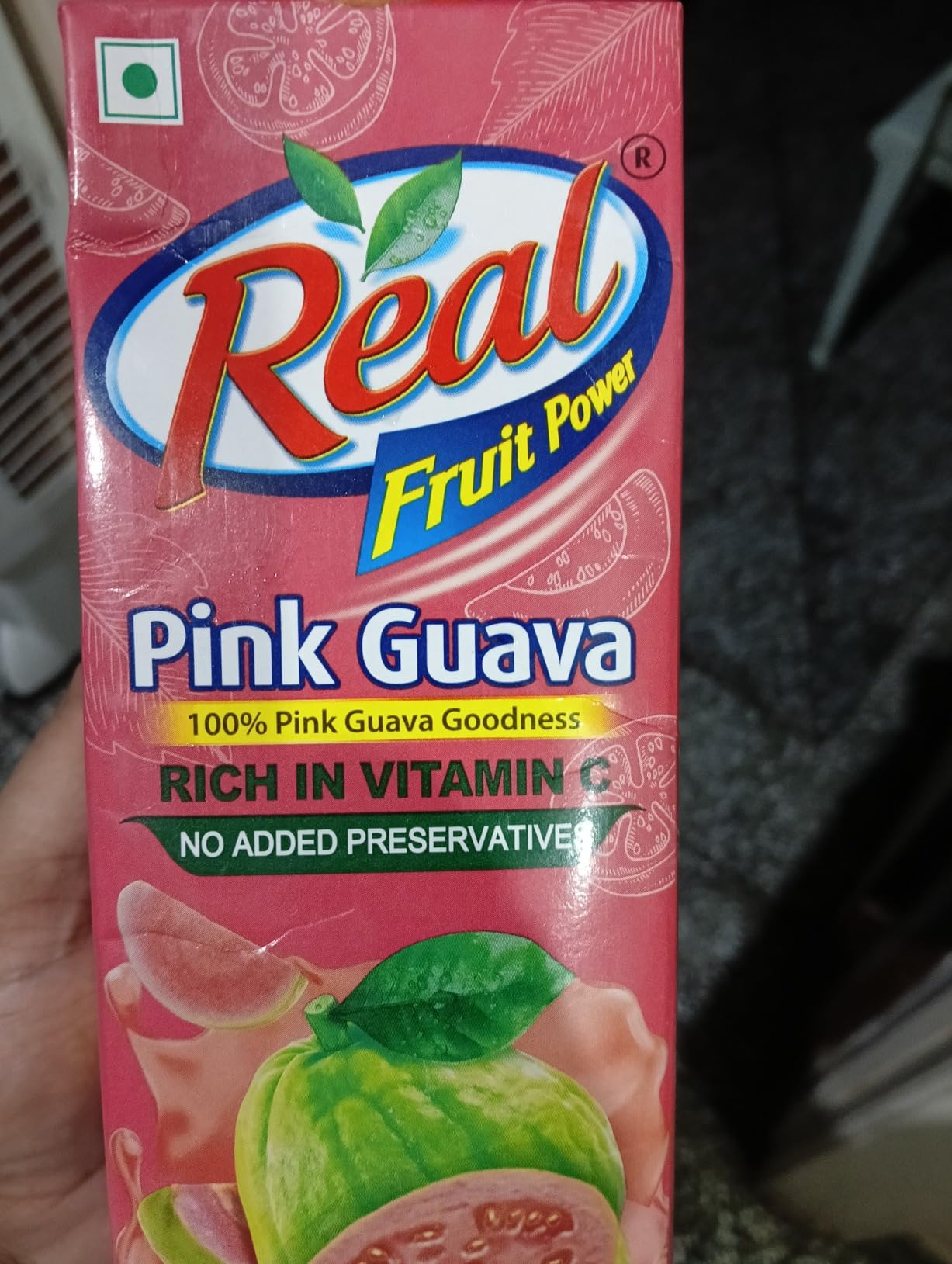 DABUR Real Pink Guava Fruit Juice 1L Rich In Vitamin C No Added ...