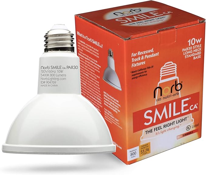 Norb NorbSMILE Full Spectrum Sun Light Bulb - CA California Energy ...