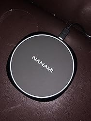 NANAMI 10W Fast Wireless Charger, Qi Charging Pad with Adapter for iPhone 15 Pro Max/14 Plus/13/ ...