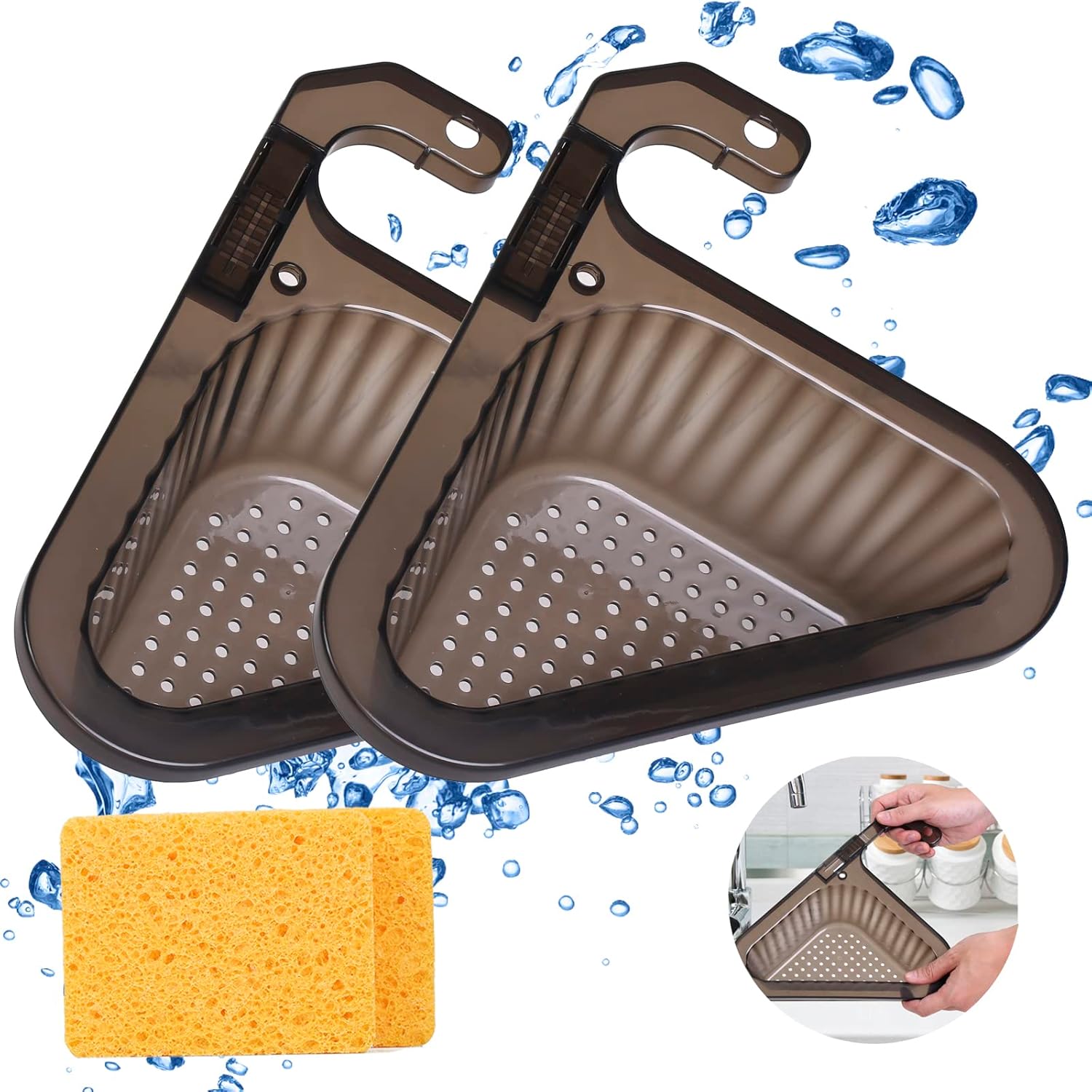 Amazon.com: 2 Pack Kitchen Sink Drain Strainer - Multifunctional ...