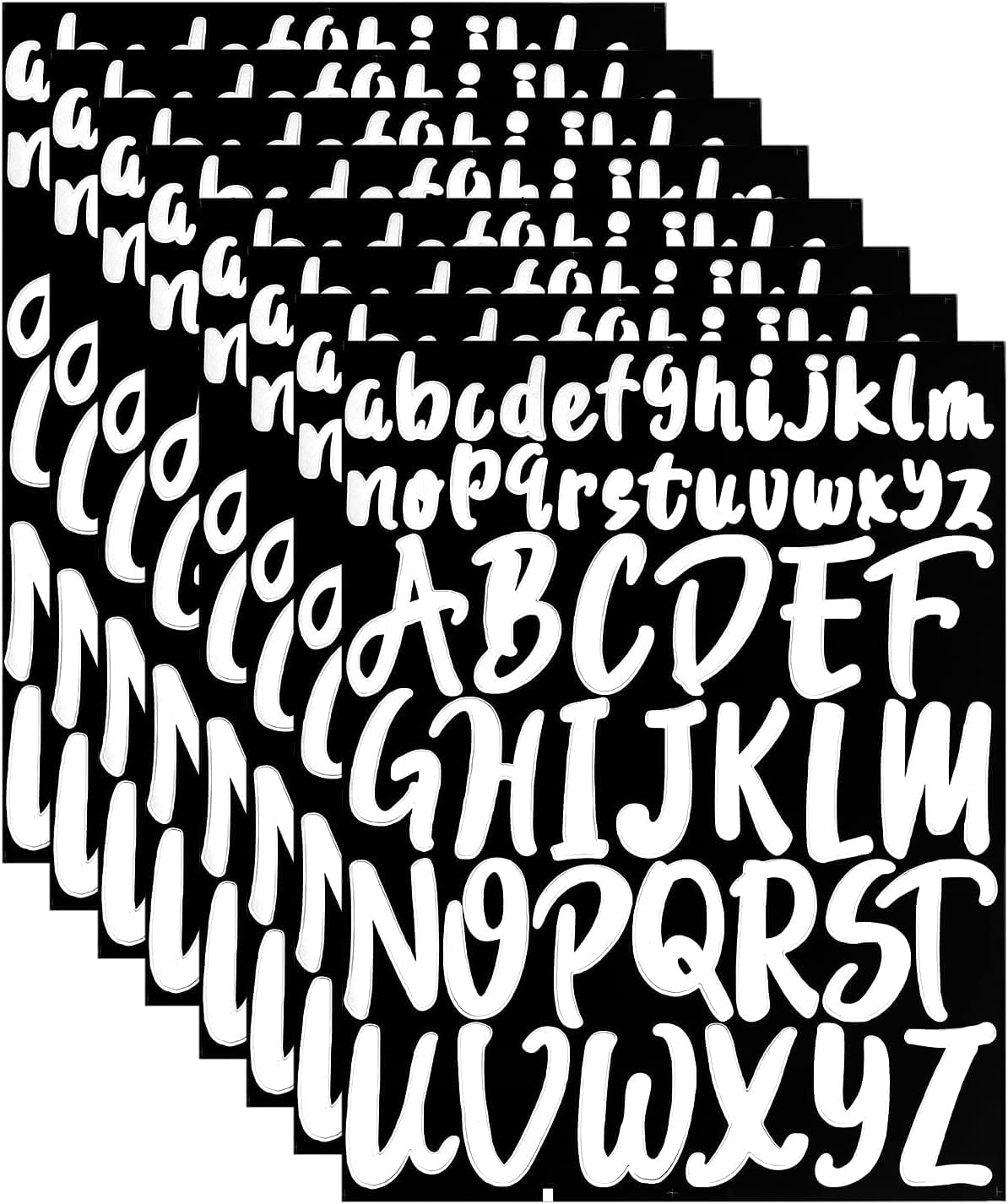 720 Pieces 8 Sheets Vinyl Sticky Letters,Vinyl Letters Stickers,2inch ...