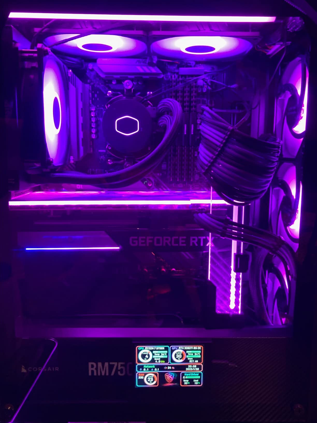 $8/mo - Finance WOWNOVA English Version Computer Temp Monitor, ARGB PC ...