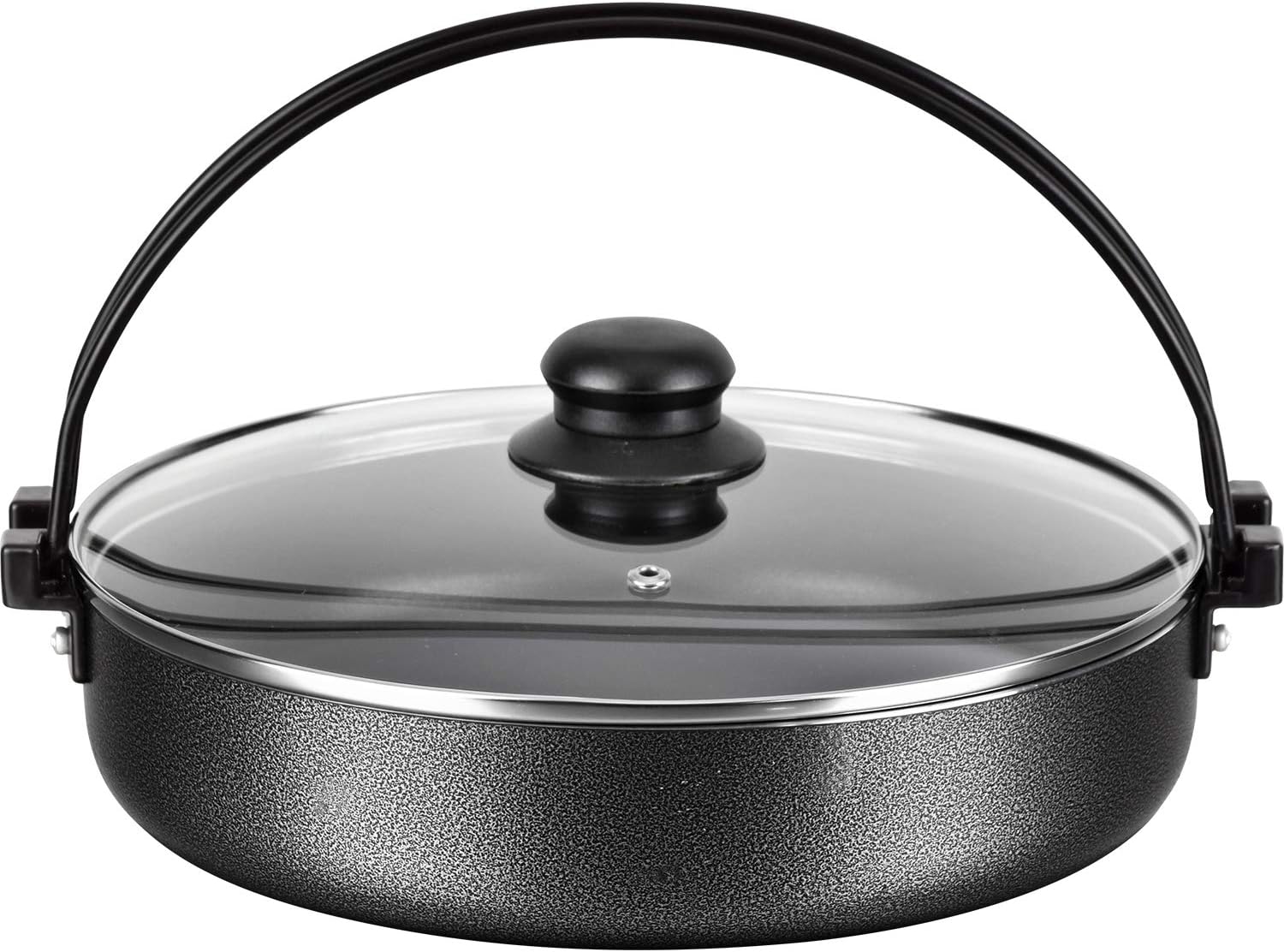 Amazon.co.jp: 岩鋳 Iwachuすき焼き鍋 南部ツル付22 黒 内径22cm IH対応 南部鉄器 20070 : ホーム＆キッチン