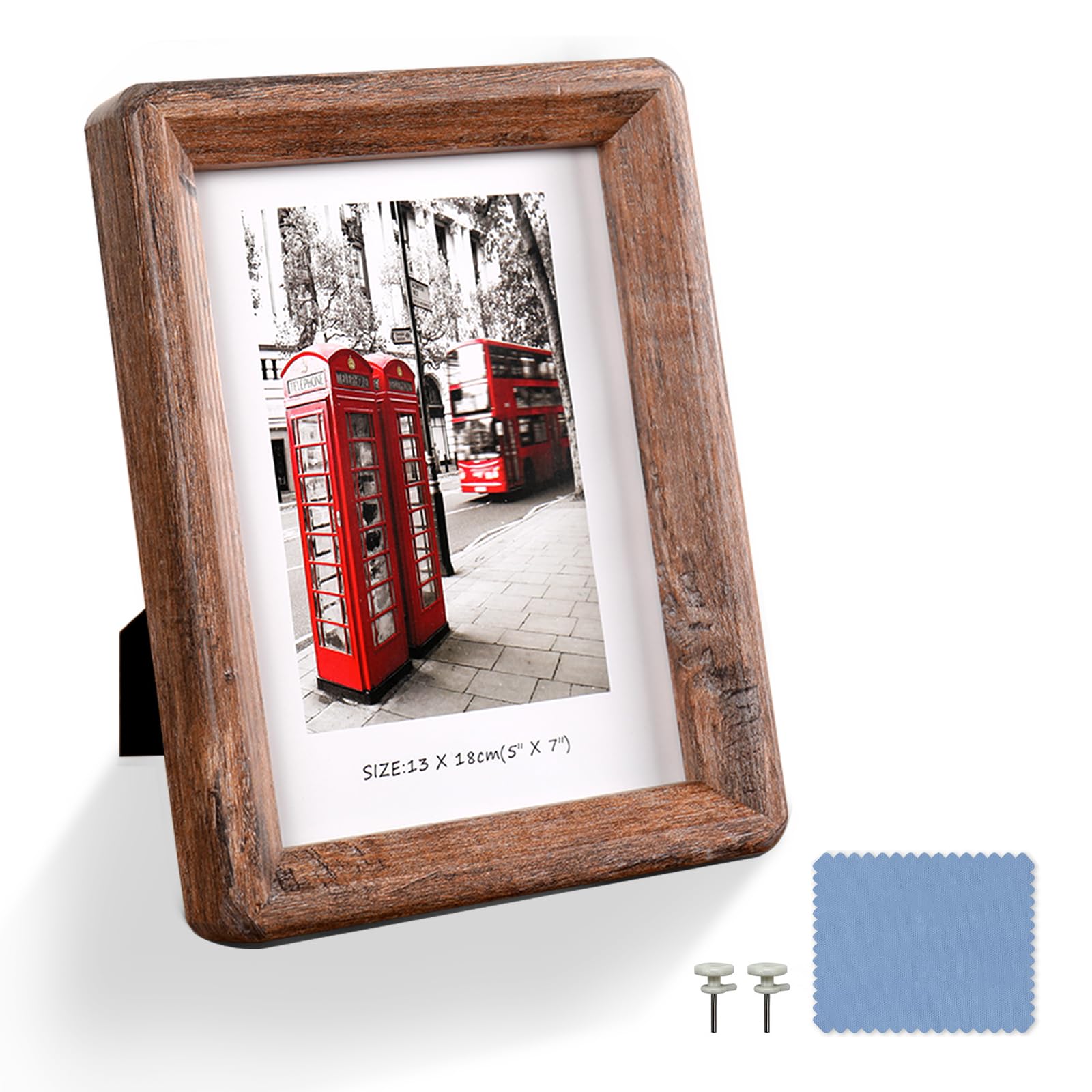 Amazon.com - YAAPSDR 5x7 Picture Frame - Rustic Wooden Picture Frame ...