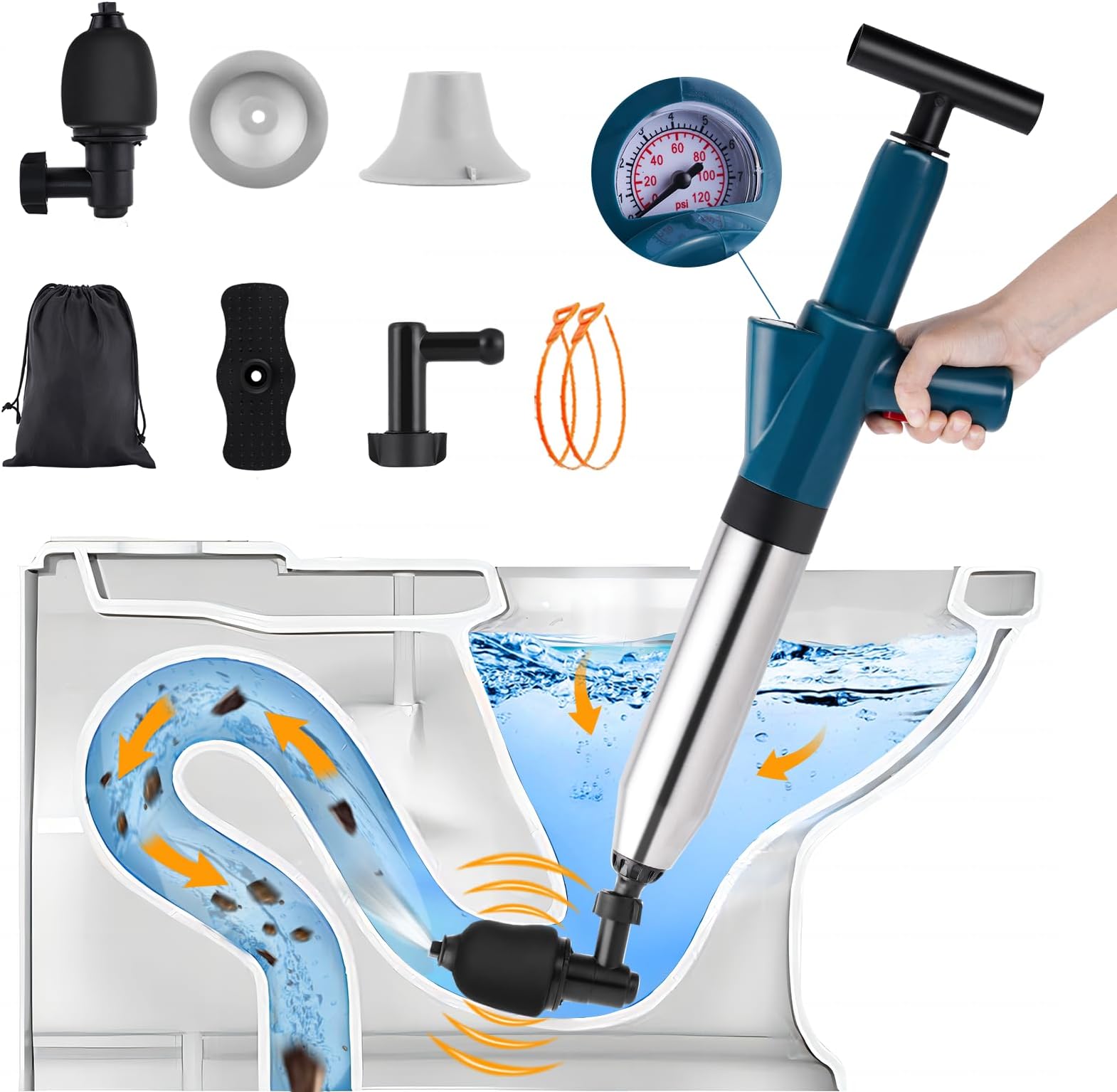 Luigi's Stura Wc a Pressione - Liberascarichi Ventosa Sturalavandini ...