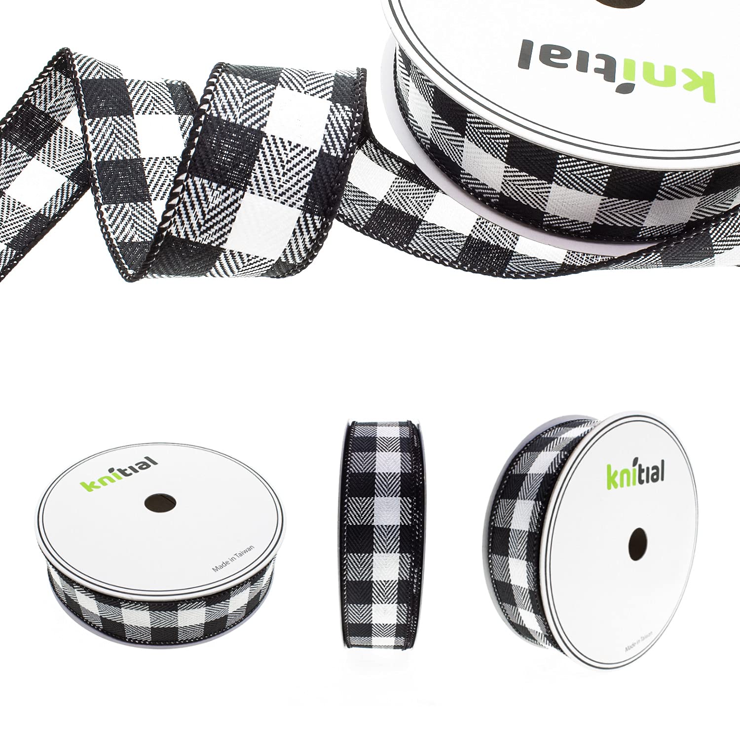 Snapklik.com : Knitial Buffalo Wired Plaid Ribbon 1-1/2 Inches X 25 ...